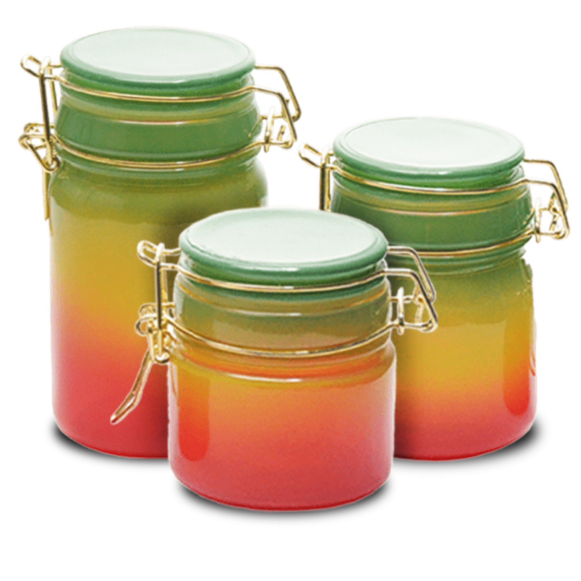 O Rainbow Color Glass Storage Jar-Multiple Sizes Available [SMKZ-140]