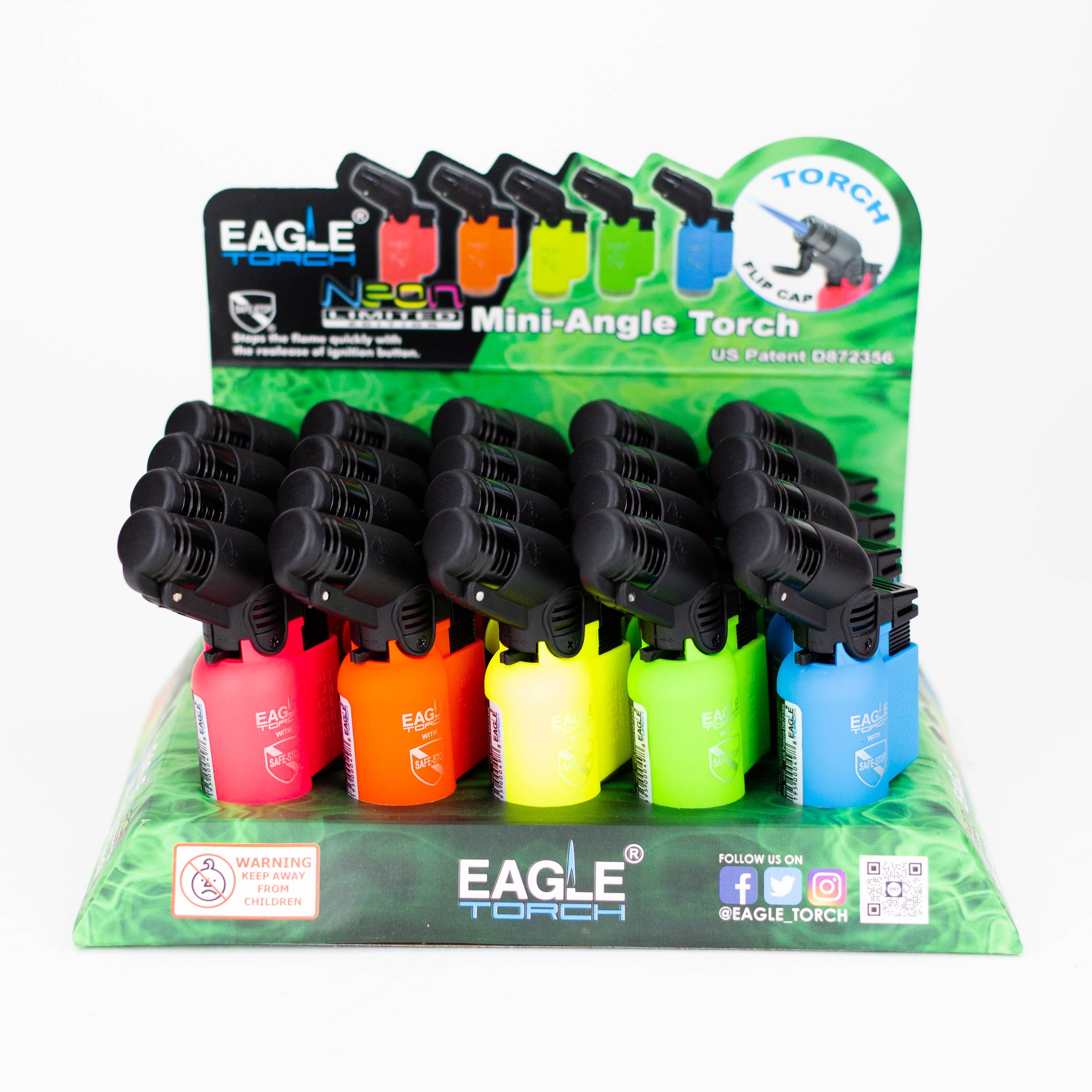 O Eagle Torch | NEON Limited edition Mini-Angle Torch lighter Box of 2