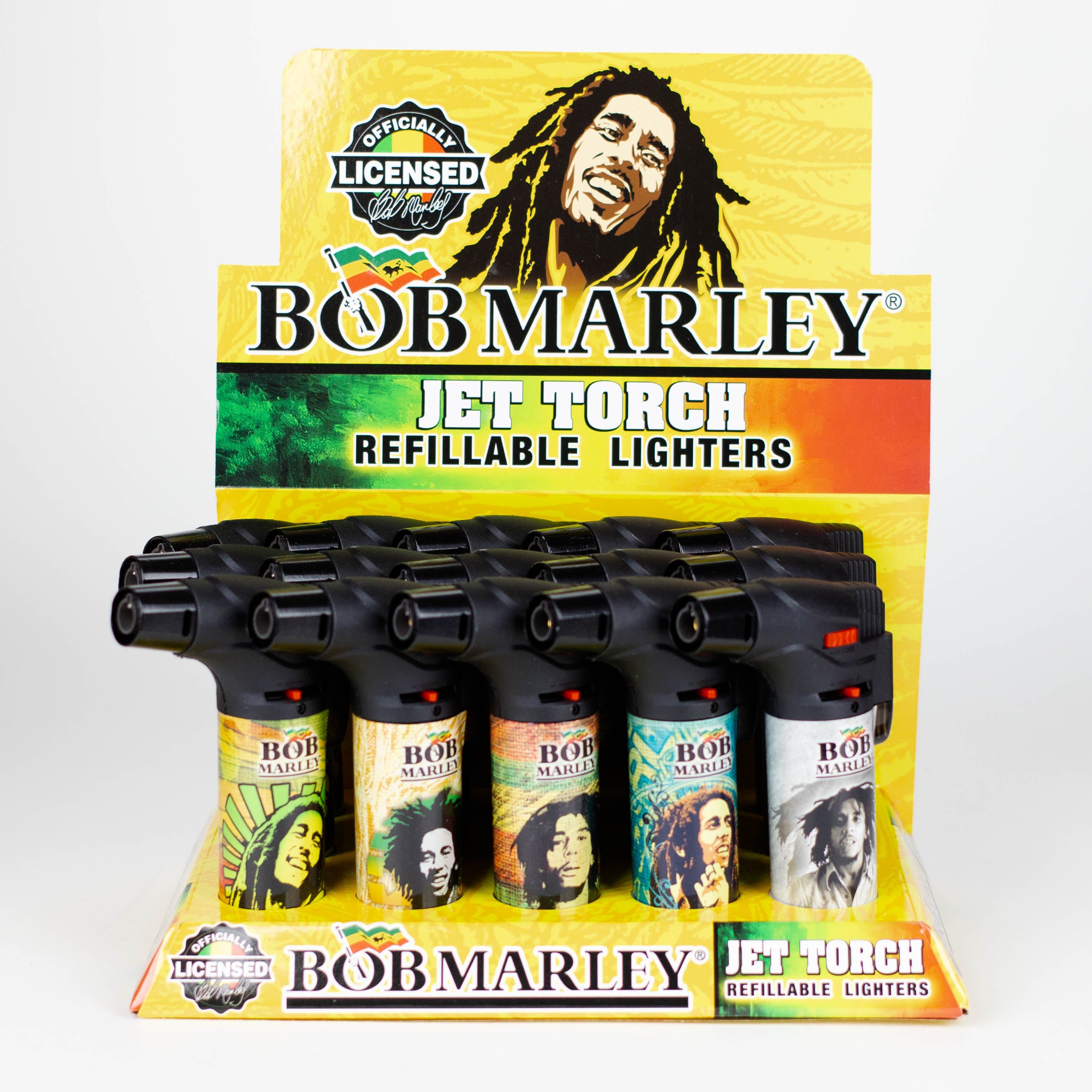 O StriKo | Bob Marley Easy Grip single flame Refillable Torch lighter