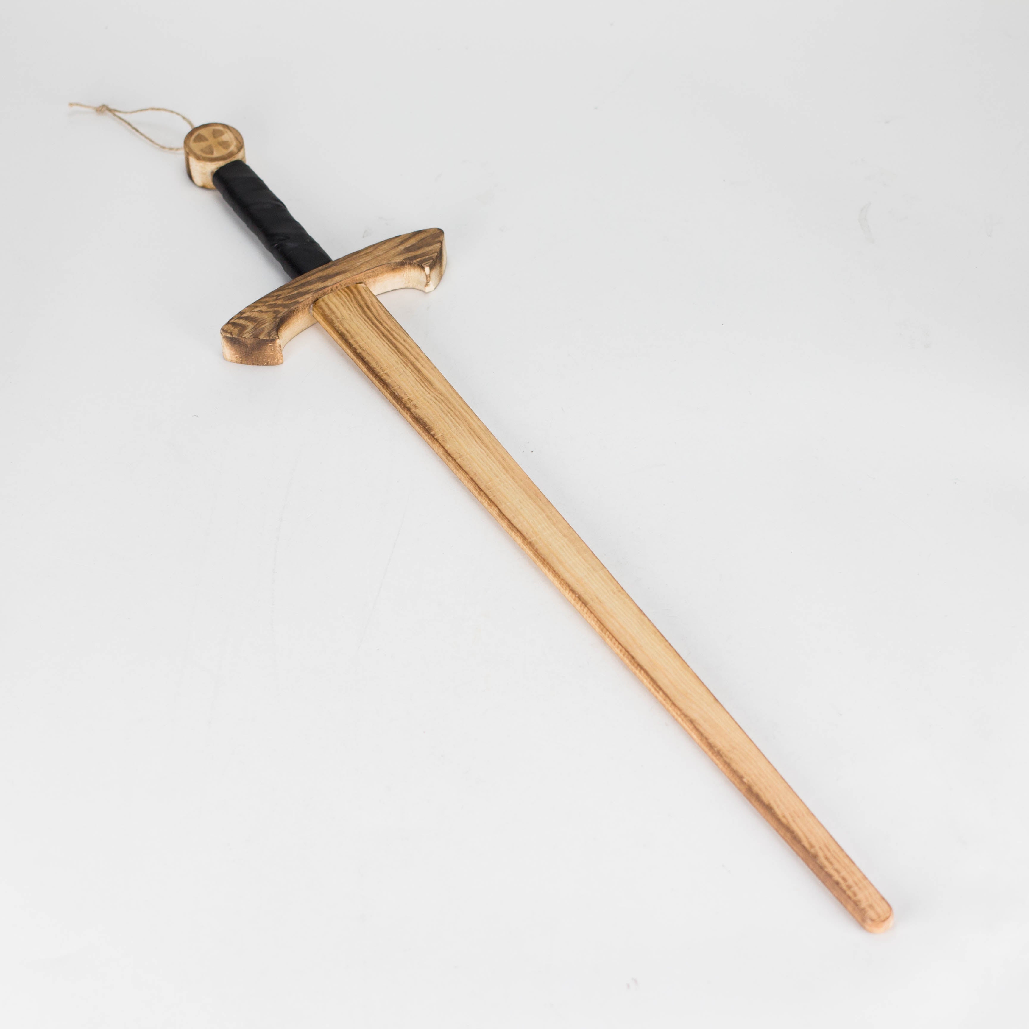 O 23" Pine rope sword wooden decoration, hand crafted [CD-4523]