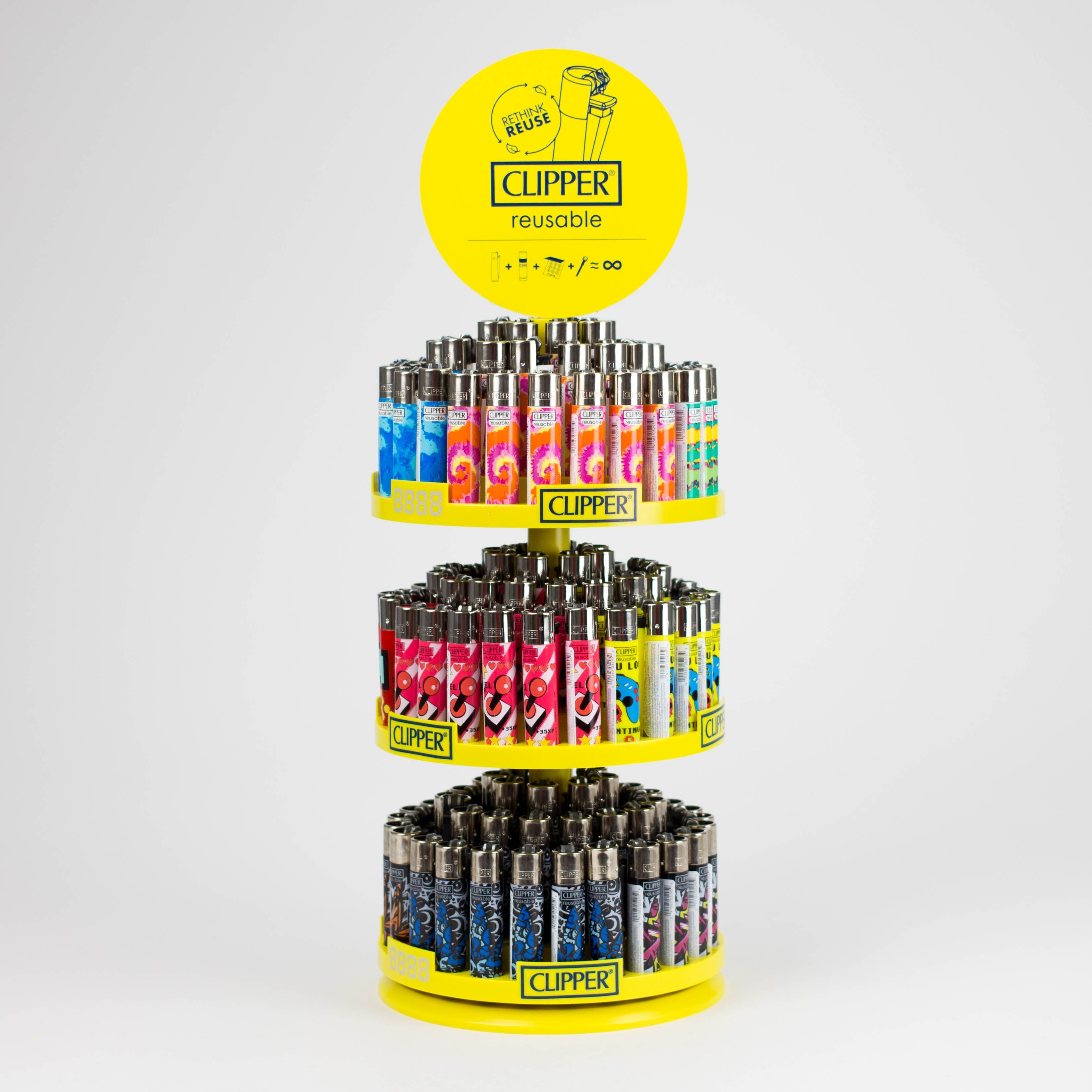 O CLIPPER | CAROUSEL 3 DISPLAY LIGHTER Tray of 144