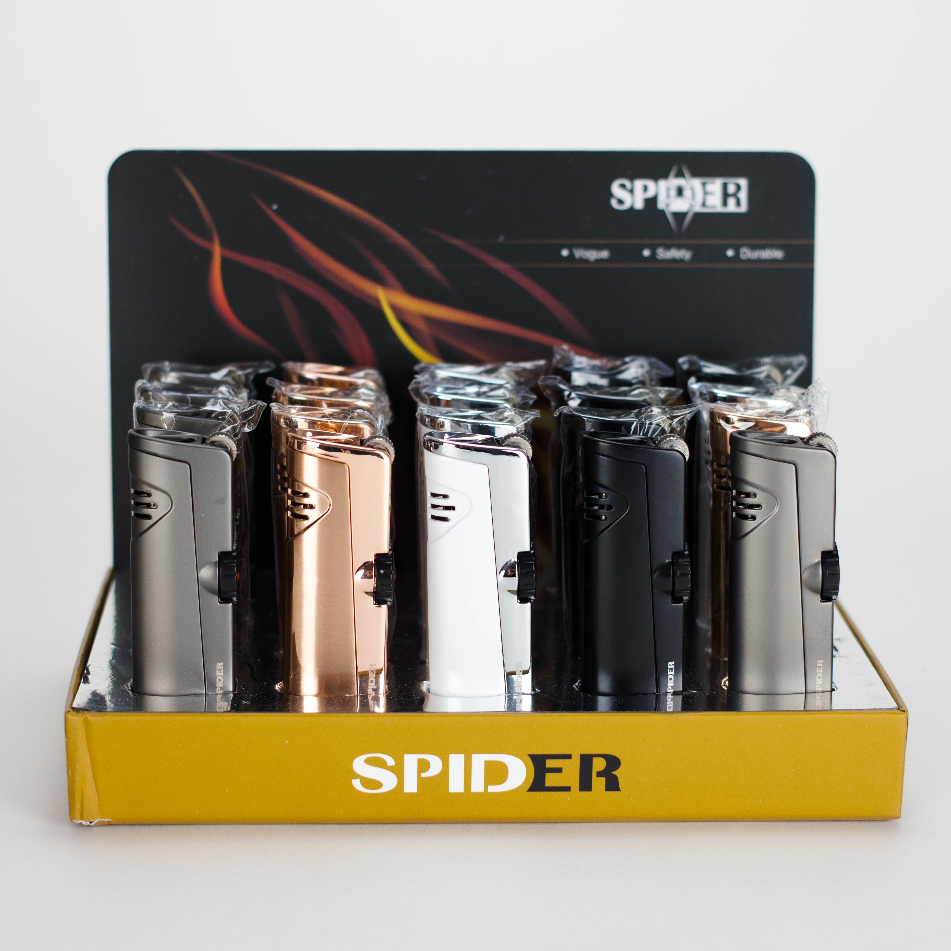O Spider | Refillable Torch Lighter with cigar punch [SP-322] - 20/Dis
