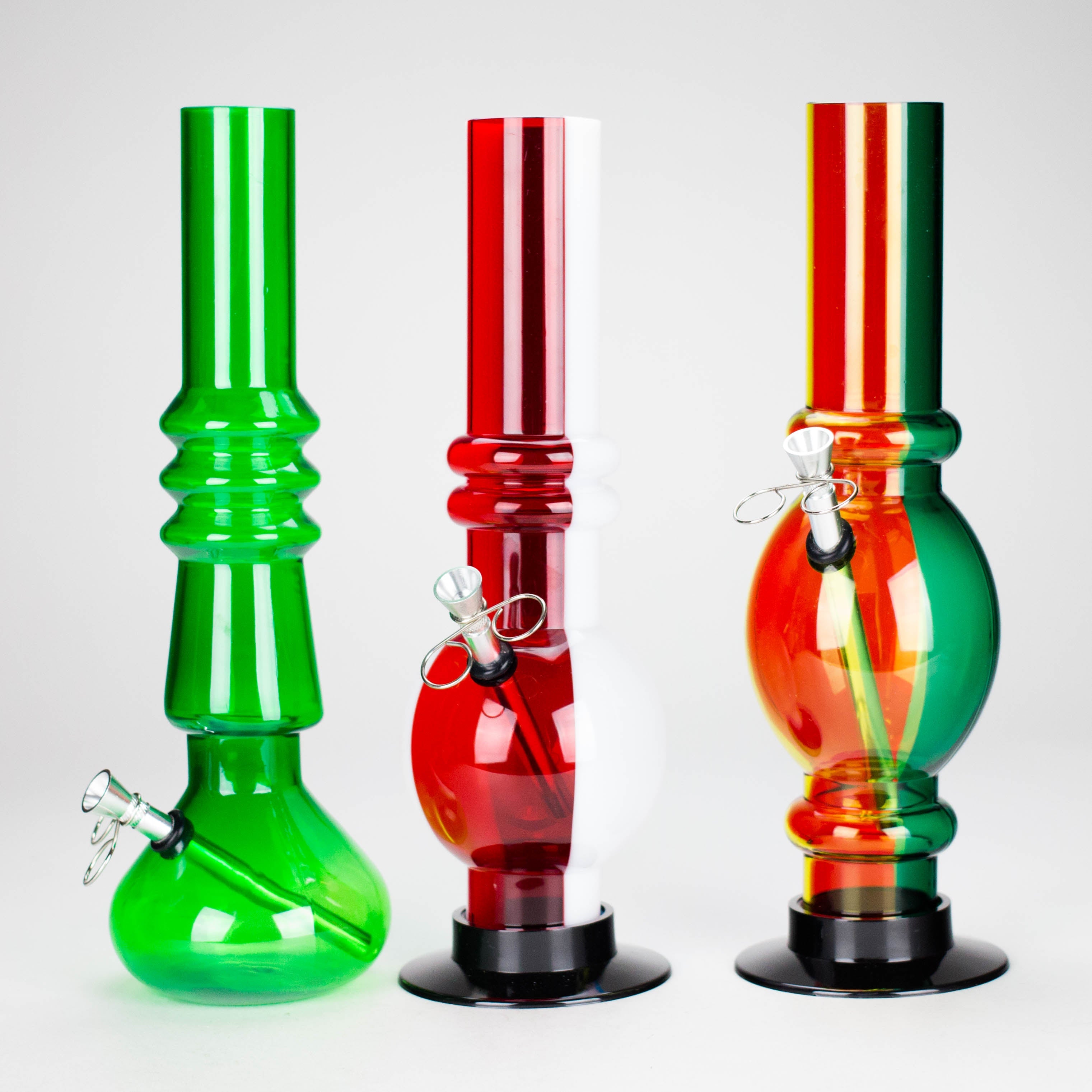 O 12" acrylic water pipe [FAK11] - Assorted Colors & Shapes