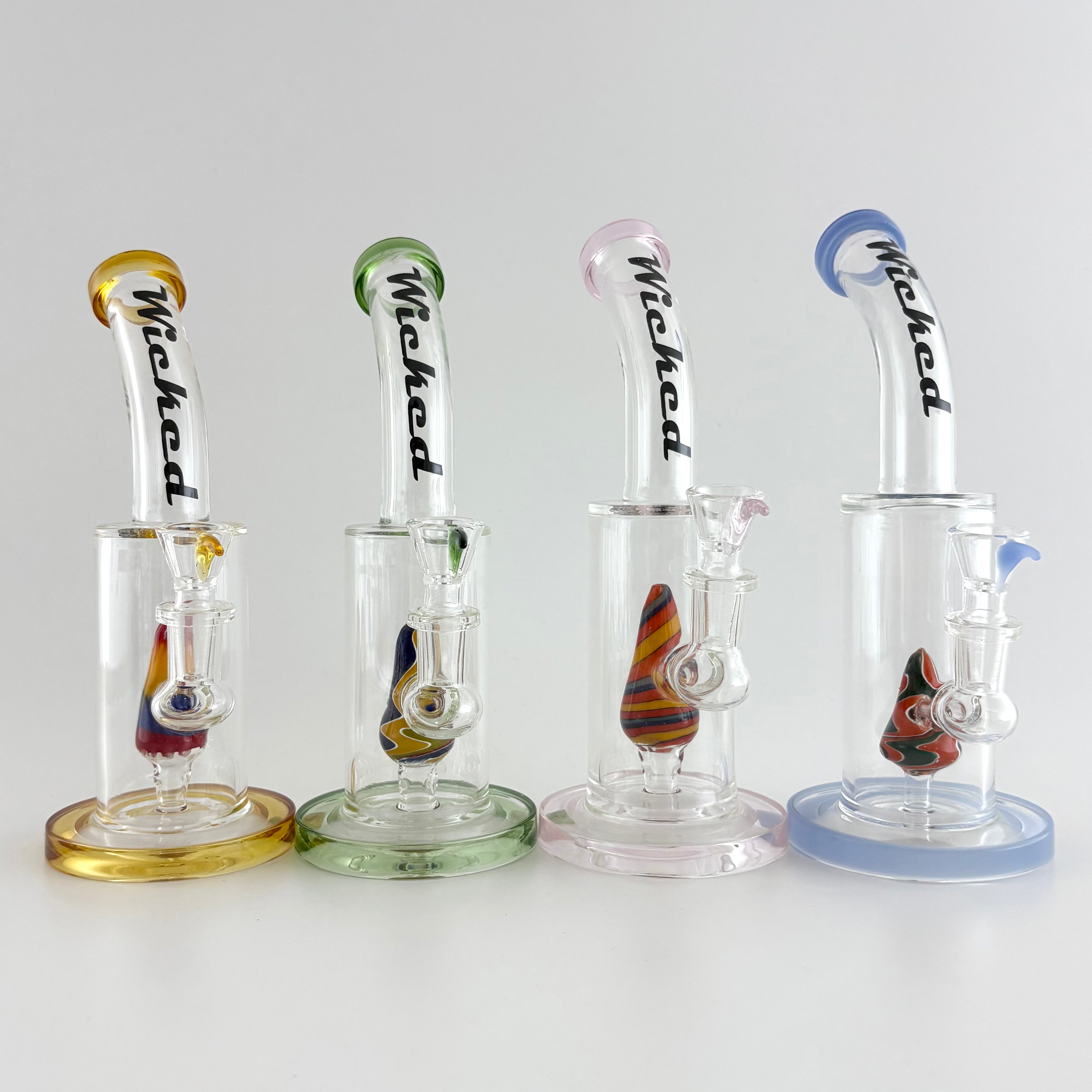 O Wicked | 8" Wig-Wag Dome Perc mini bong and dab rig