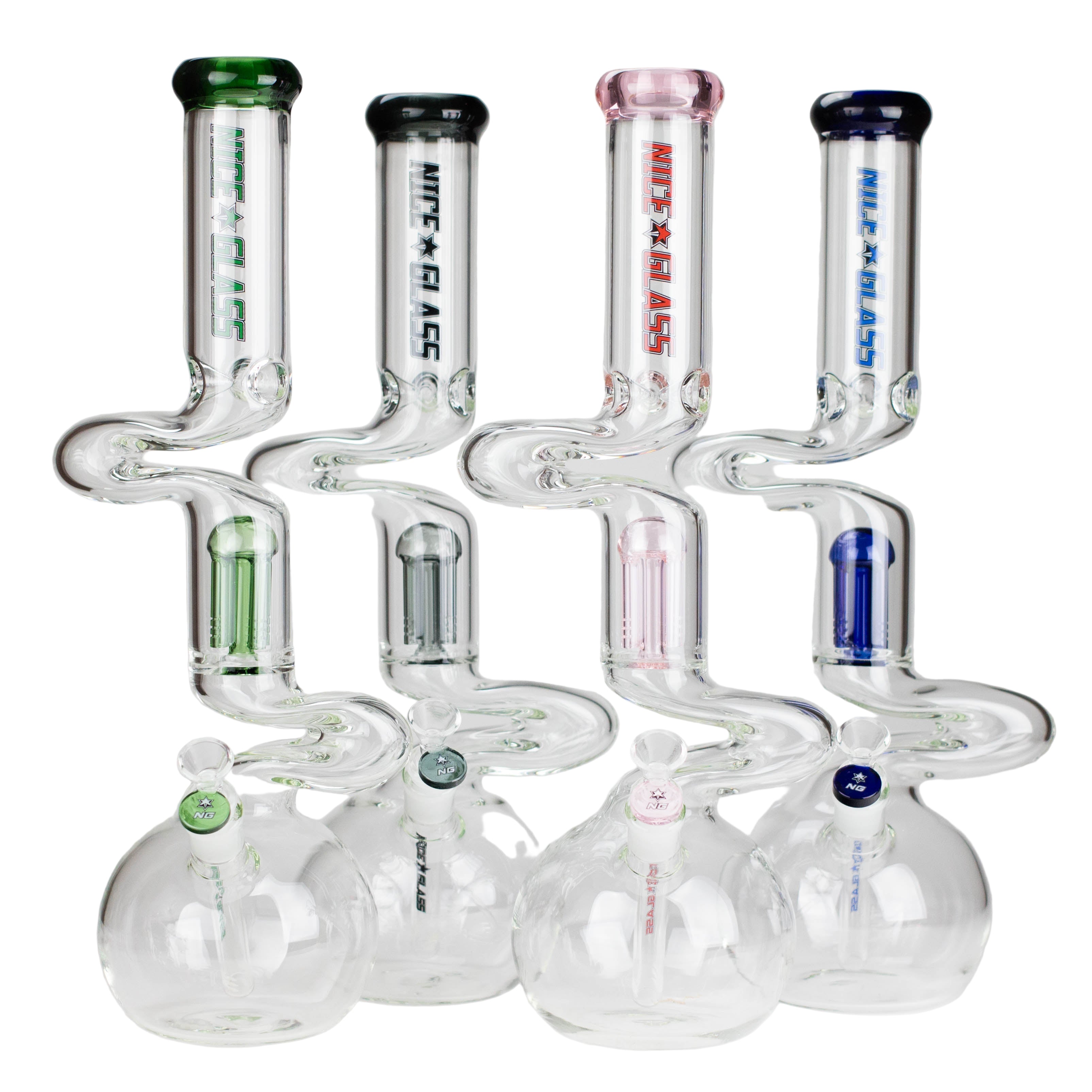 O NG | 18" Double Zong 4-Arm Perc Beaker [G2232]