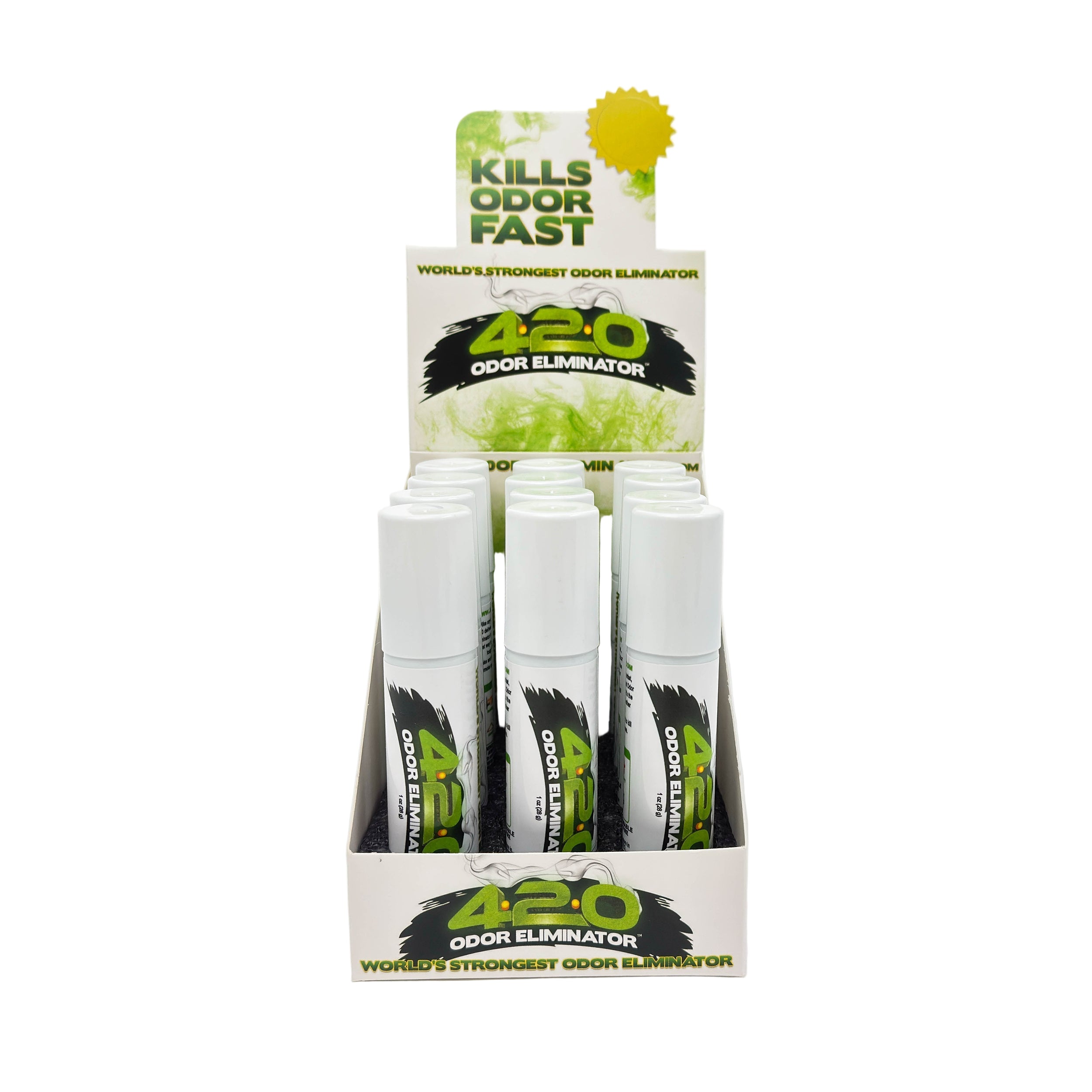 O 420 ODOR ELIMINATOR™ | 420 CLEAN GREEN SPRAY – Box of 12 (1 oz)