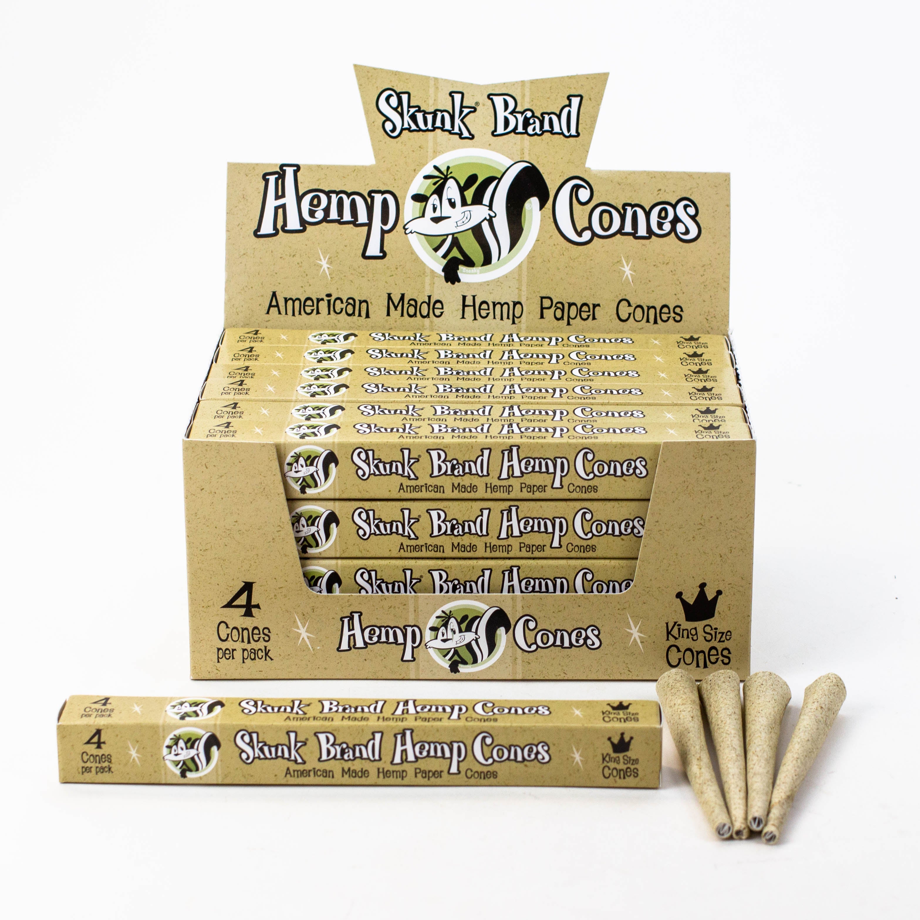 O Skunk Brand King size hemp cone Box of 24