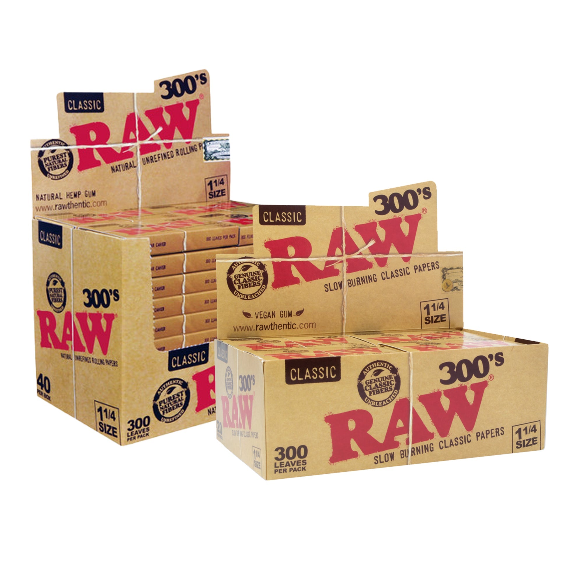 Raw Classic Creaseless Cigarette Paper - 300'S 20ct or 40 ct
