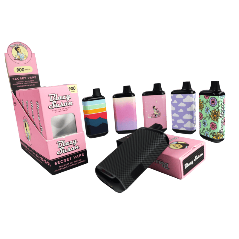 SC Blazy Susan Secret 510 Thread Dual Cart Battery Vape - 6 NEW Assort