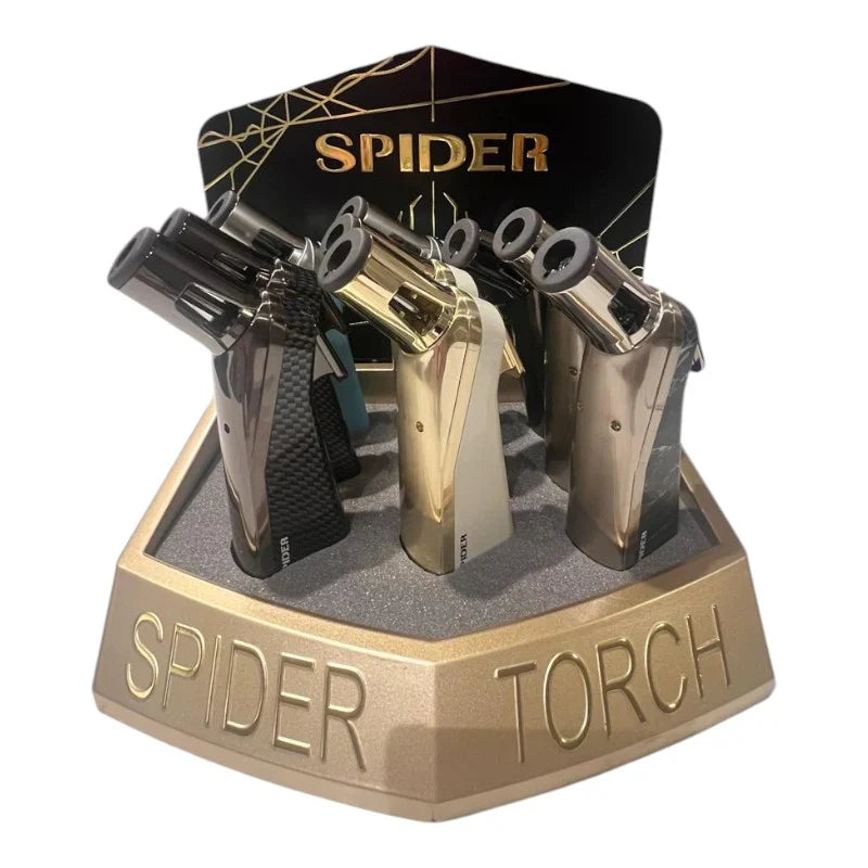 O Spider | Refillable Torch Lighter – Gold Edition [SP-8002]