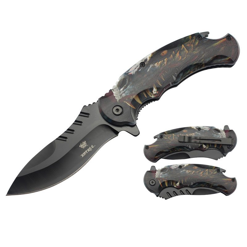 O Xtreme | 8.8″ Folding Pocket Knife – Clip Point Blade with Aluminum