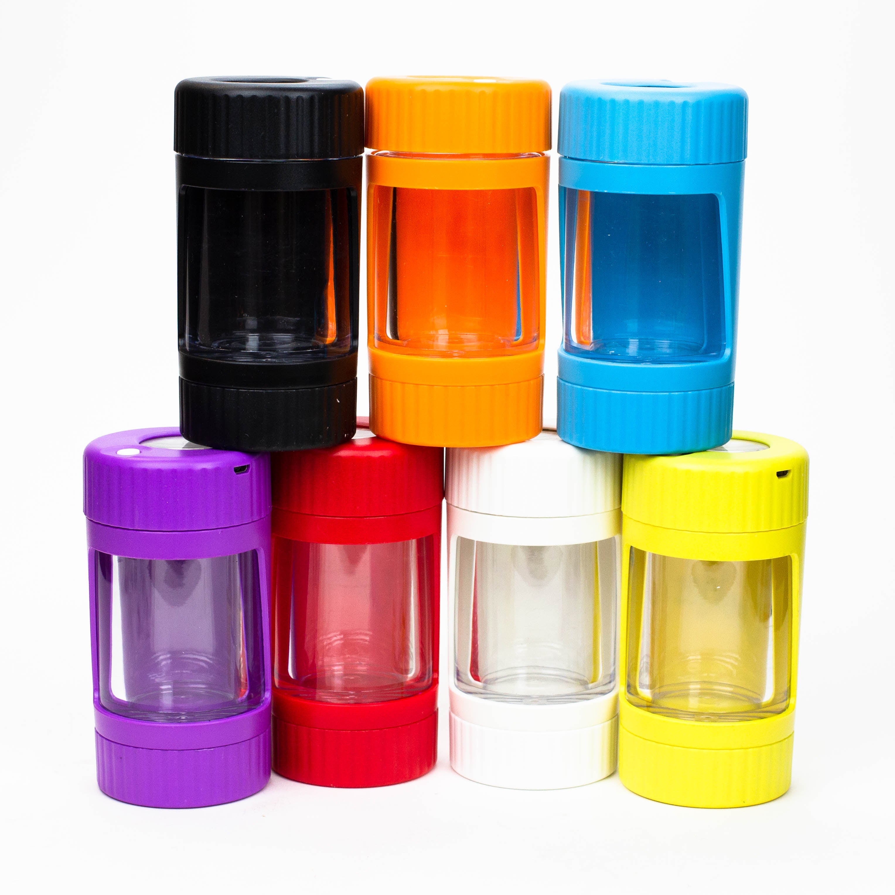 O 4-in-1 Magnify Led Jar with a grinder and one hitter