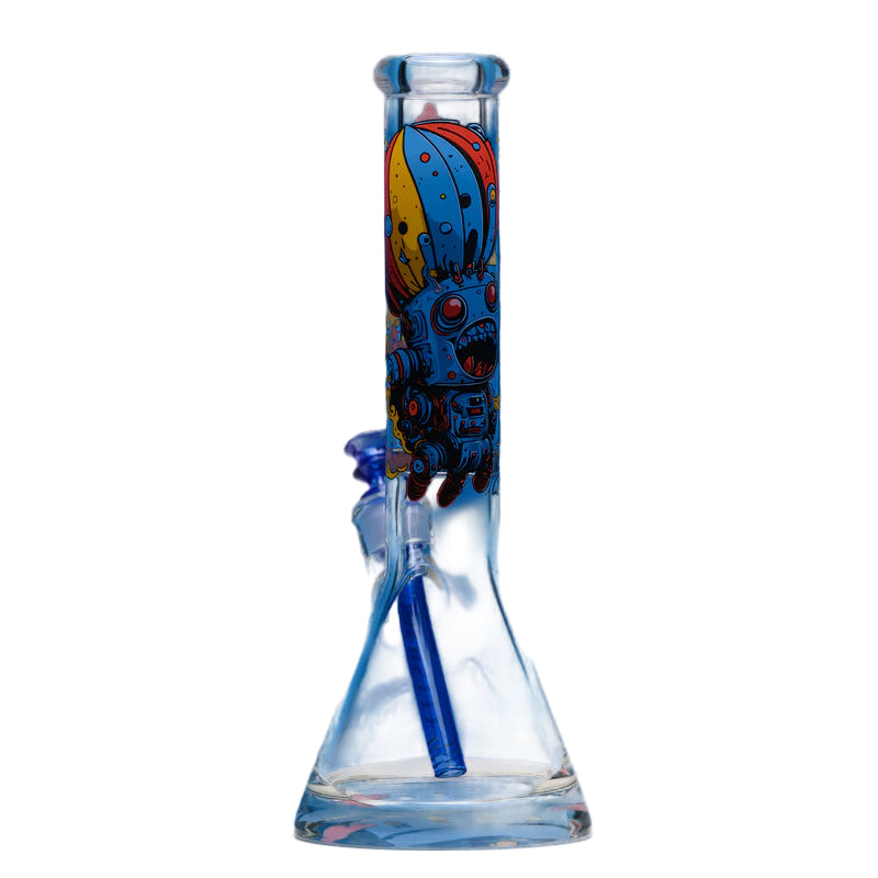 SC Castle Glassworks 14 inch 9mm Robot Retro Futuristic Beaker Bong